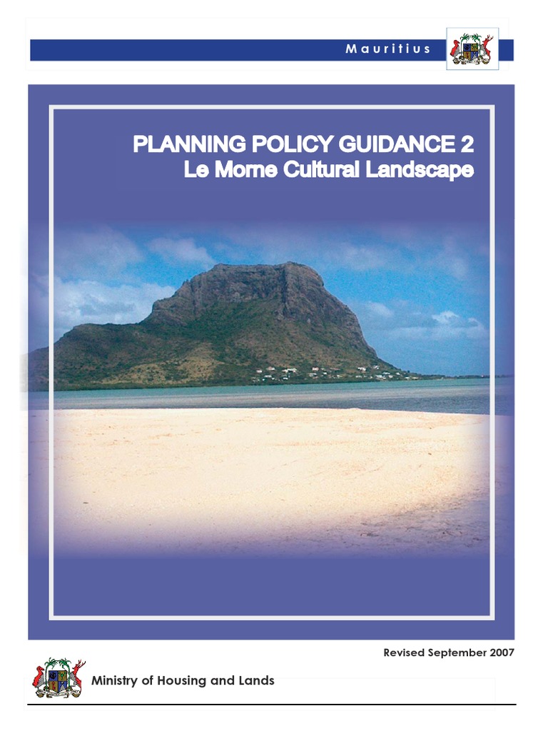 PPG 2 Le Morne Cultural Landscape | PDF | Cultural Heritage ...