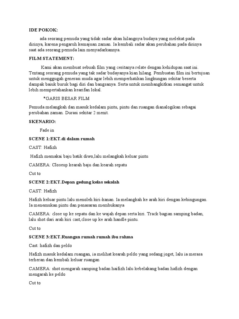 Dokumen Pendukung Karya Film Pendek | PDF