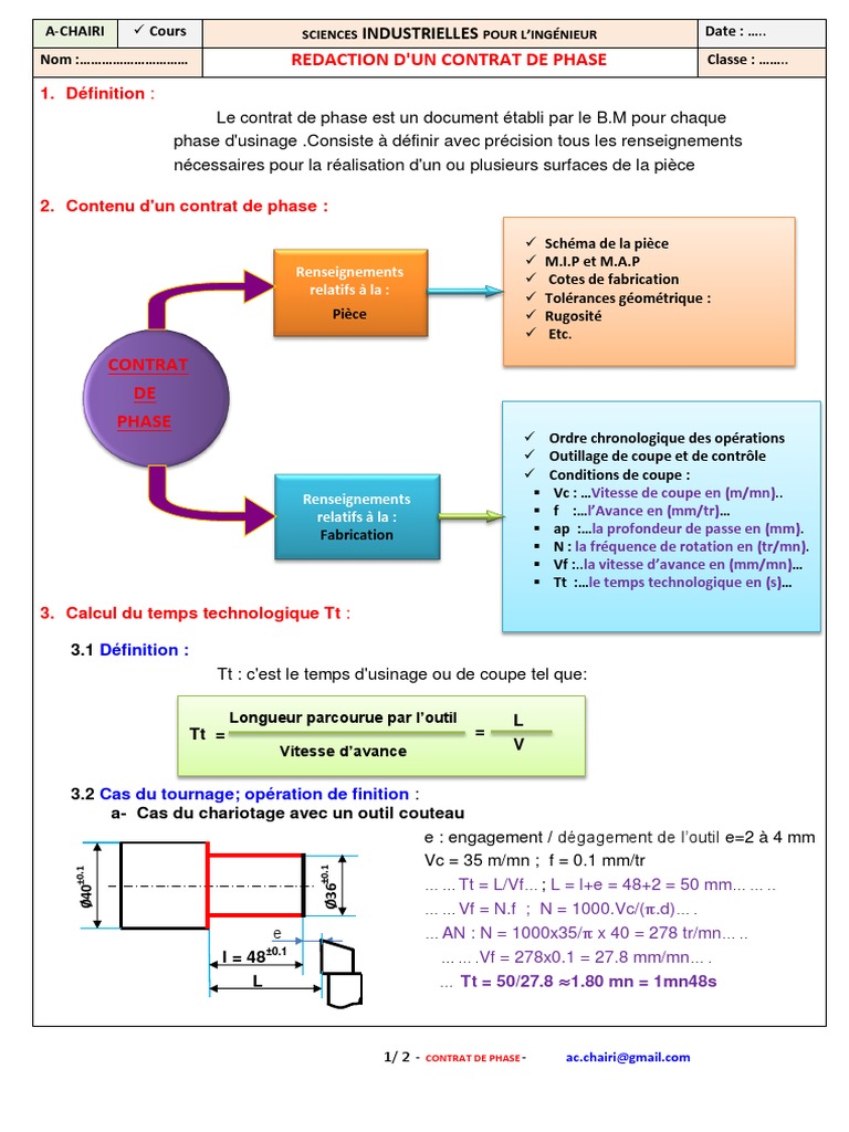 1 Contrat de Phase Corrigé | PDF