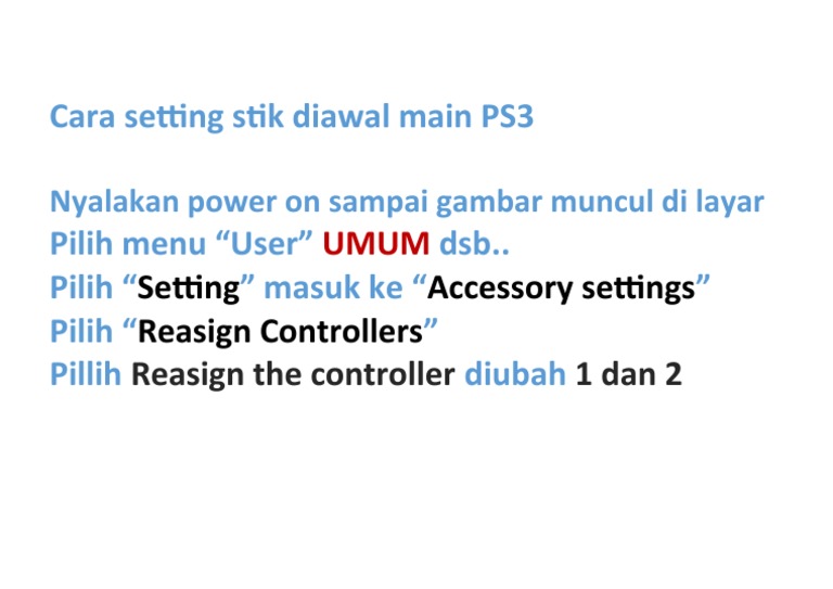 Cara Seting Stik Ps3 | PDF
