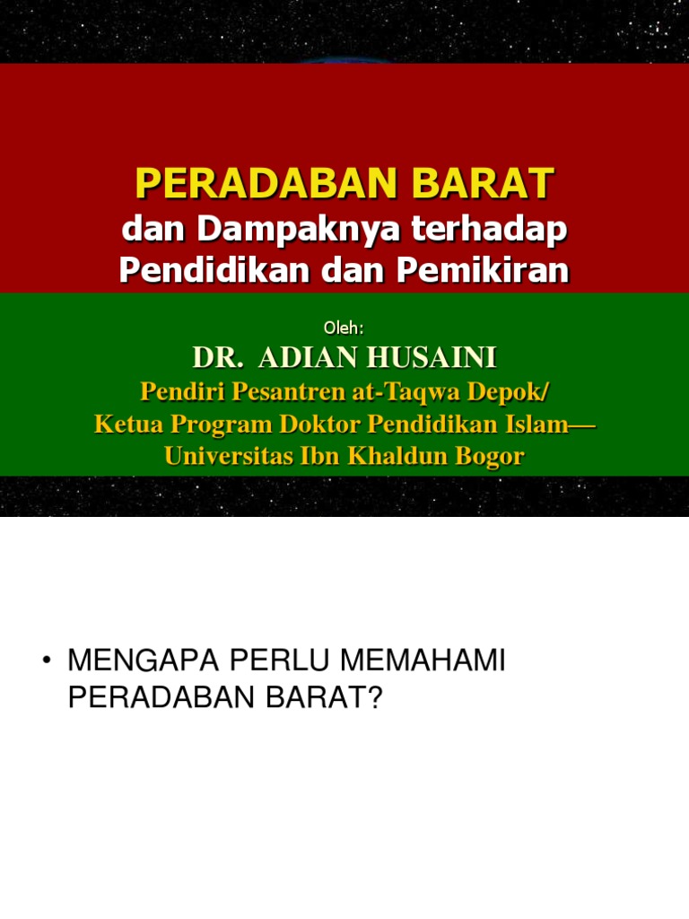 Dampak Peradaban Barat pada Pendidikan | PDF