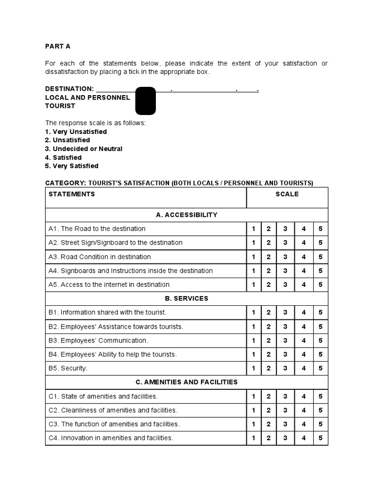 Likert Scale Questionnaire | PDF | Natural Environment