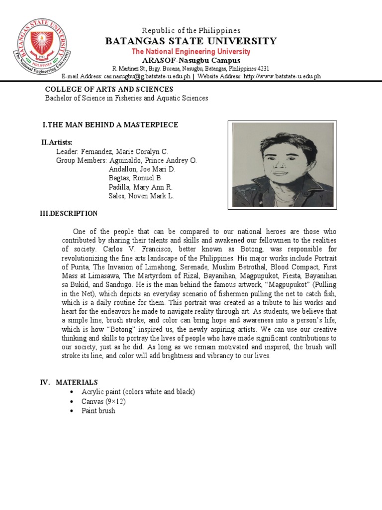 Botong's Legacy: A Tribute to Carlos V. Francisco's 'Magpupukot' | PDF