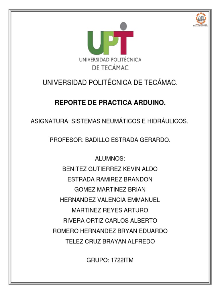 Reporte de Practica Arduino | PDF | Arduino | Periférico