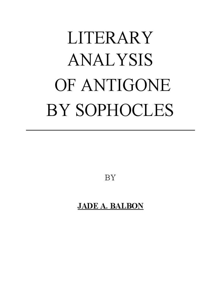Antigone by Sophocles | PDF | Sophocles | Ancient Thebes (Boeotia)