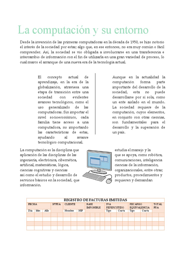 La Computacion y Su Entorno. Leonardo Sebastián Ruiz Jimeno 2do A | PDF