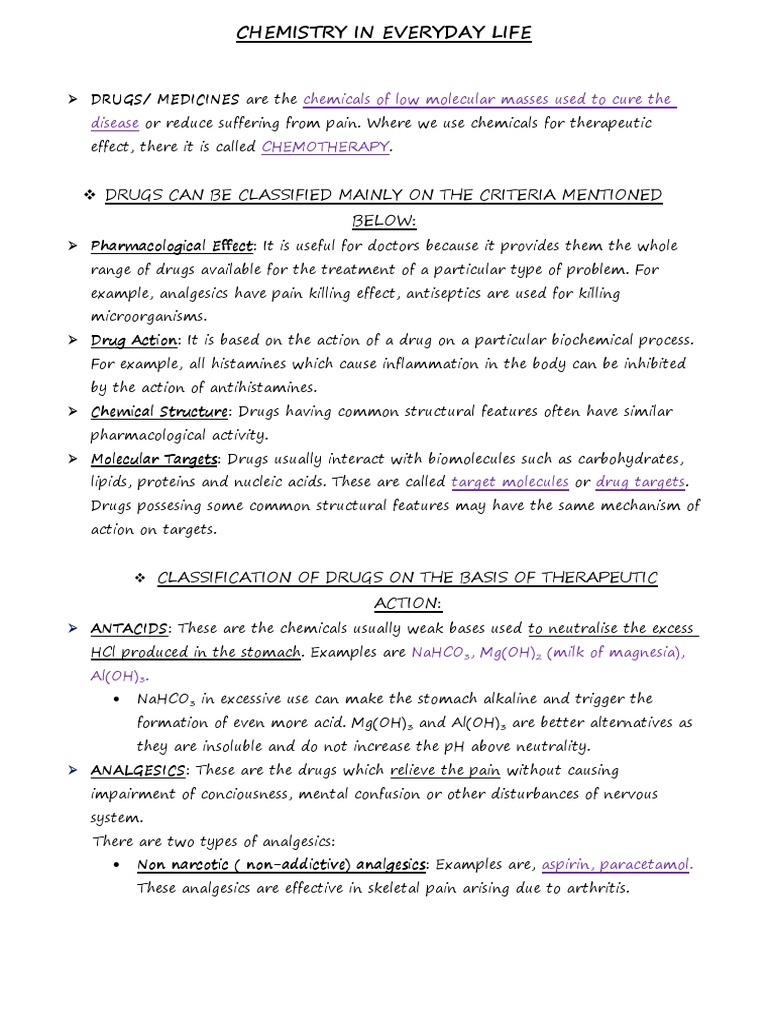 Unit 15 - CHEMISTRY IN EVERYDAY LIFE (Notes) | PDF | Active Site | Enzyme