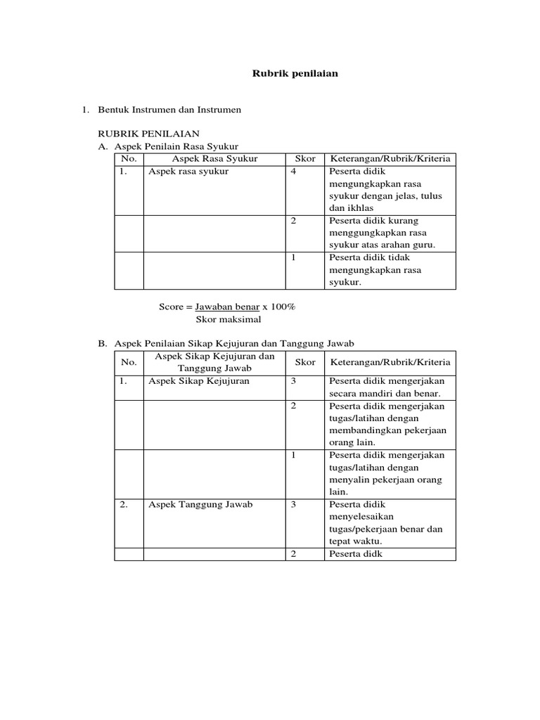 Rubrik Penilaian Descriptive Text | PDF Rubrik Penilaian Descriptive Text | PDF
