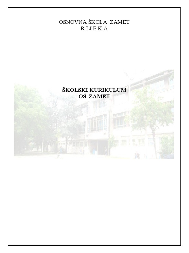 8OS - Zamet, Rijeka - Kurikul 22-23-2 | PDF