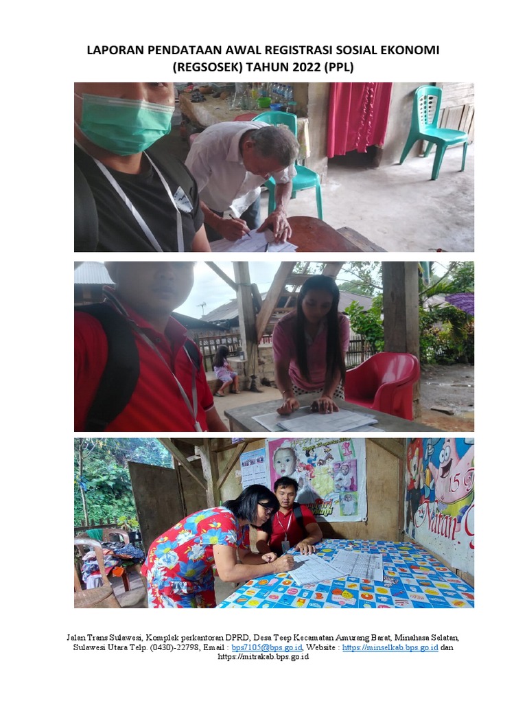 7105 - 7109 - Format Laporan Pendataan Awal Regsosek 2022 PPL N PML N Koseka | PDF