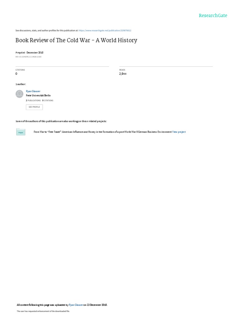 TheColdWar AWorldHistory | PDF | Cold War | Superpowers