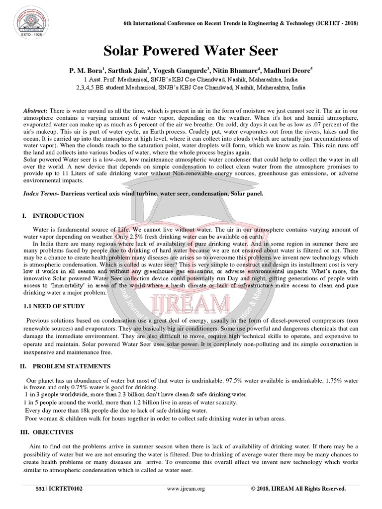 Waterseer | PDF | Water | Humidity