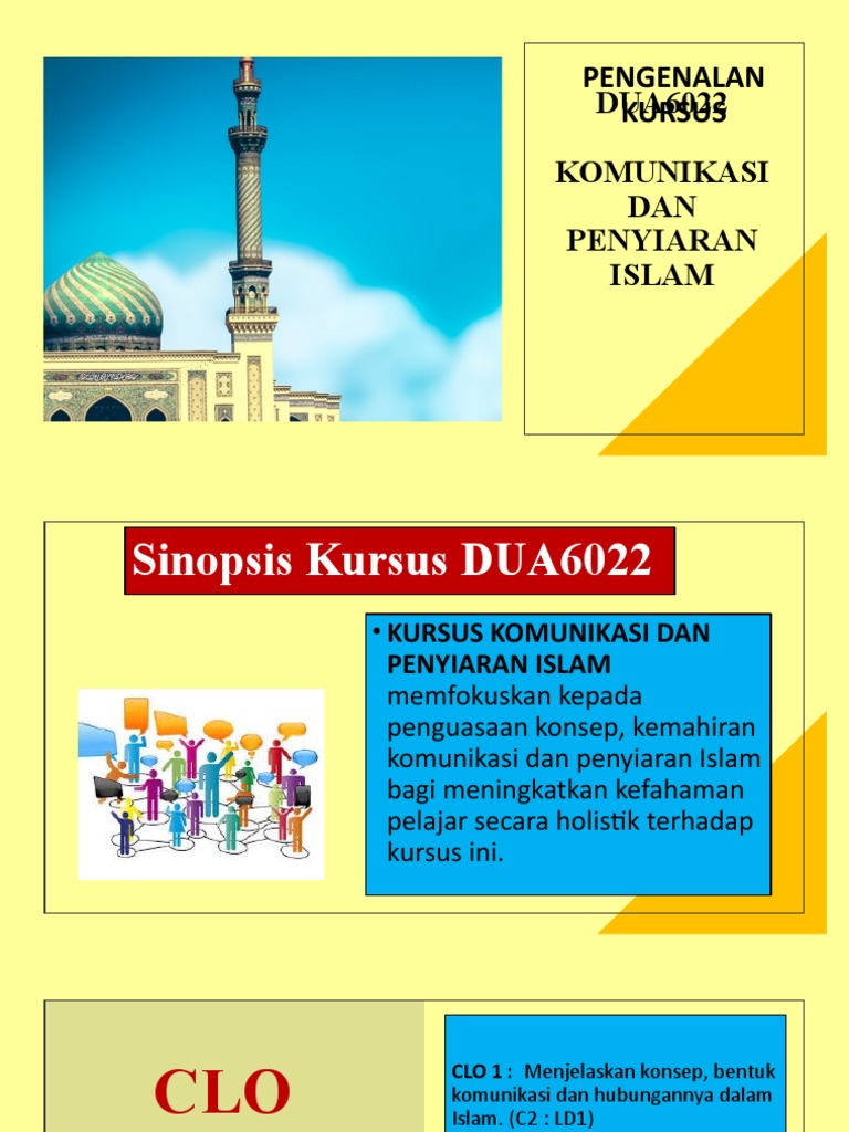 Pengenalan Kursus Dua6022 Komunikasi Dan Penyiaran Islam | PDF