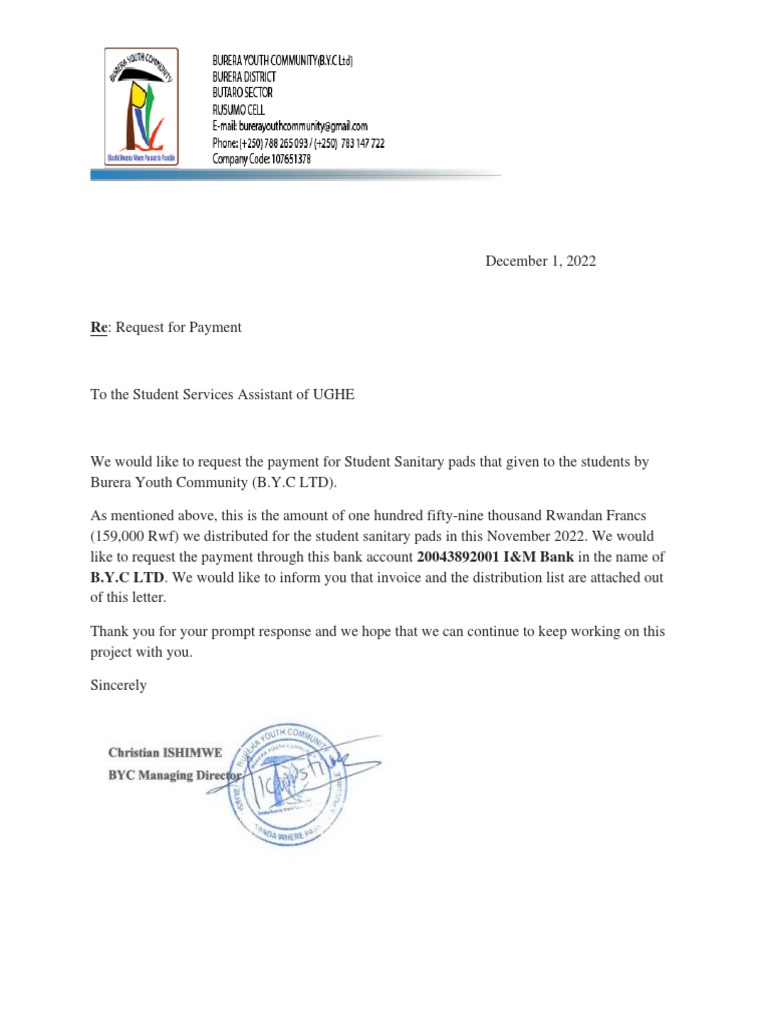 Request For Pad Payment November 2022 | PDF