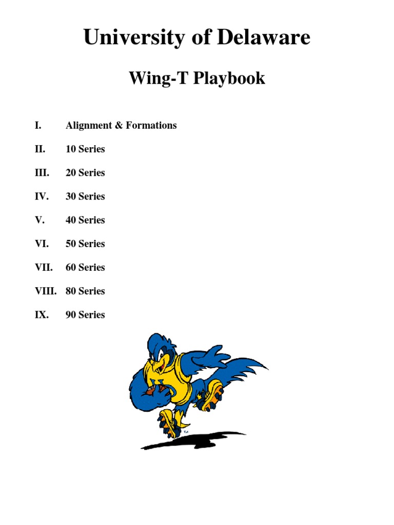 University of Delaware Wing-T Offense | PDF | American Football ...