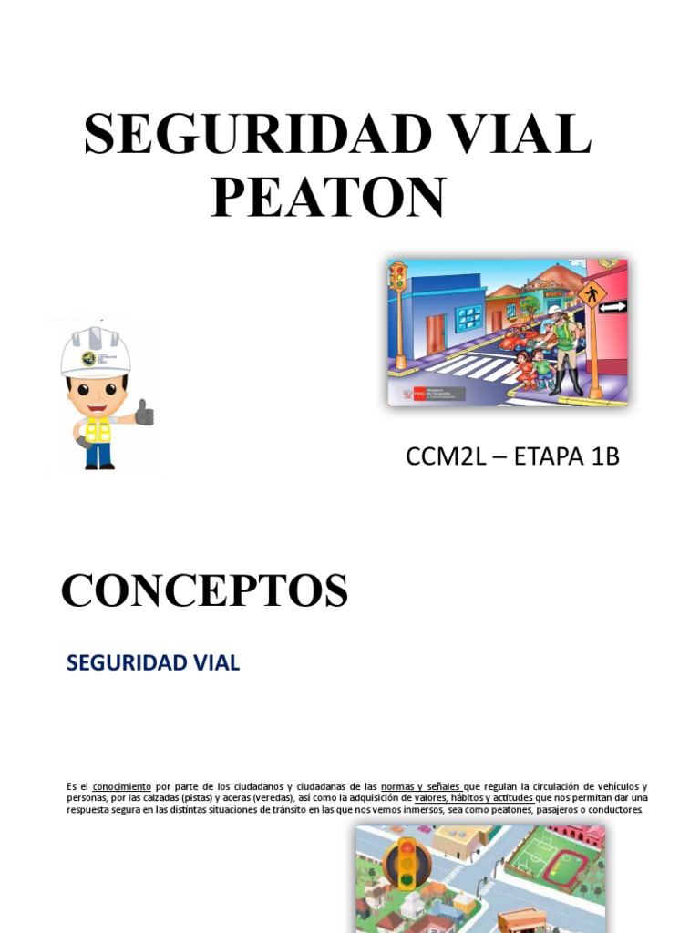 Seguridad Vial para Peatones: Normas y Actitudes | PDF | Peatonal ...