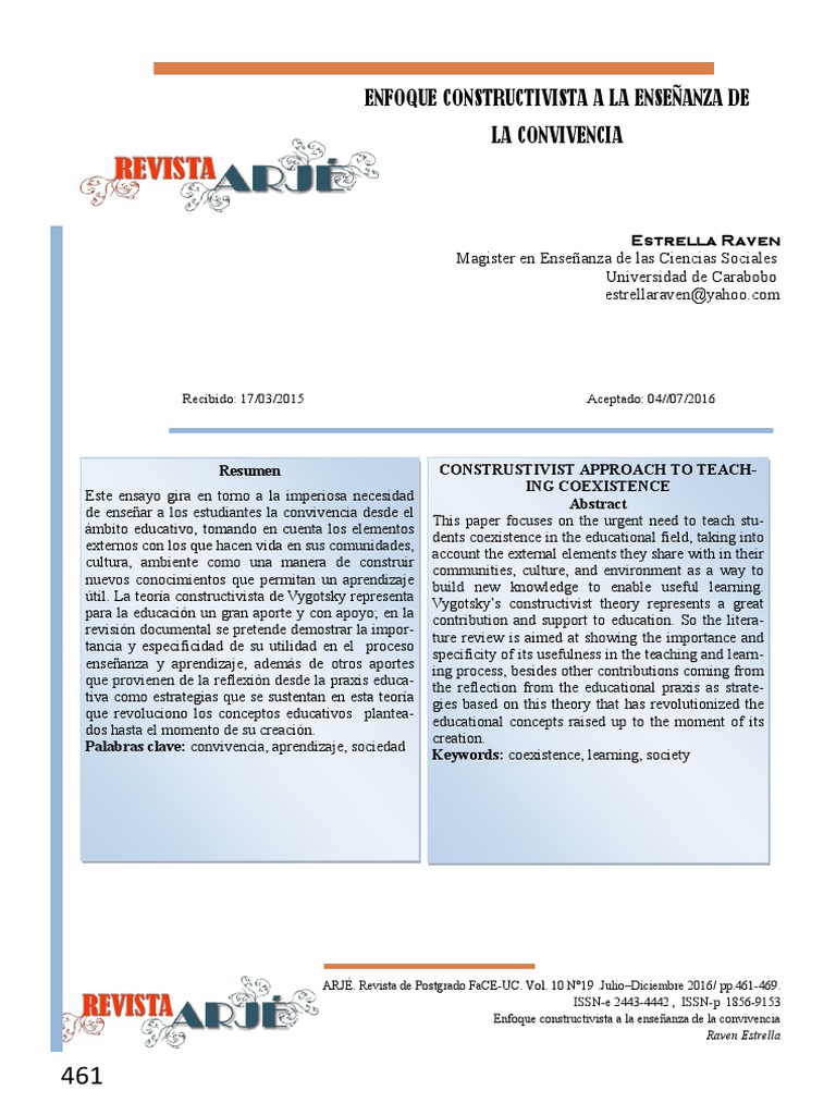 2016 - Enfoque Constructivista A La Enseñanza de | PDF | Aprendizaje | Constructivismo ...