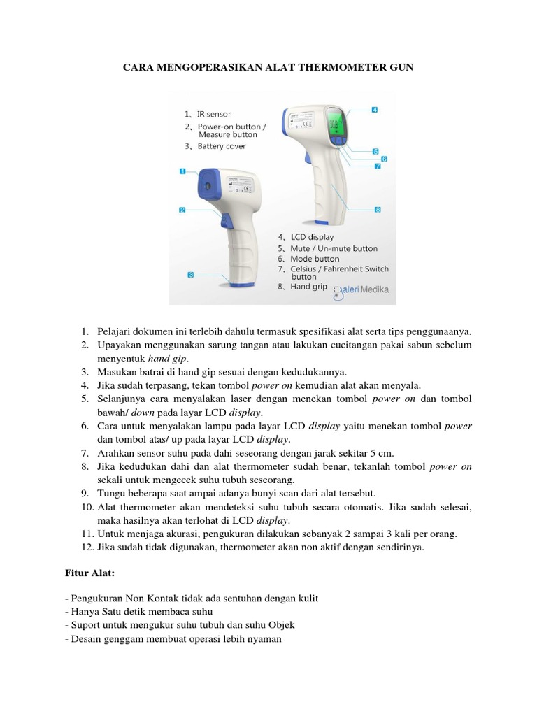 Alat Thermometer Gun | PDF | Kesehatan Holistik | Teknologi & Rekayasa