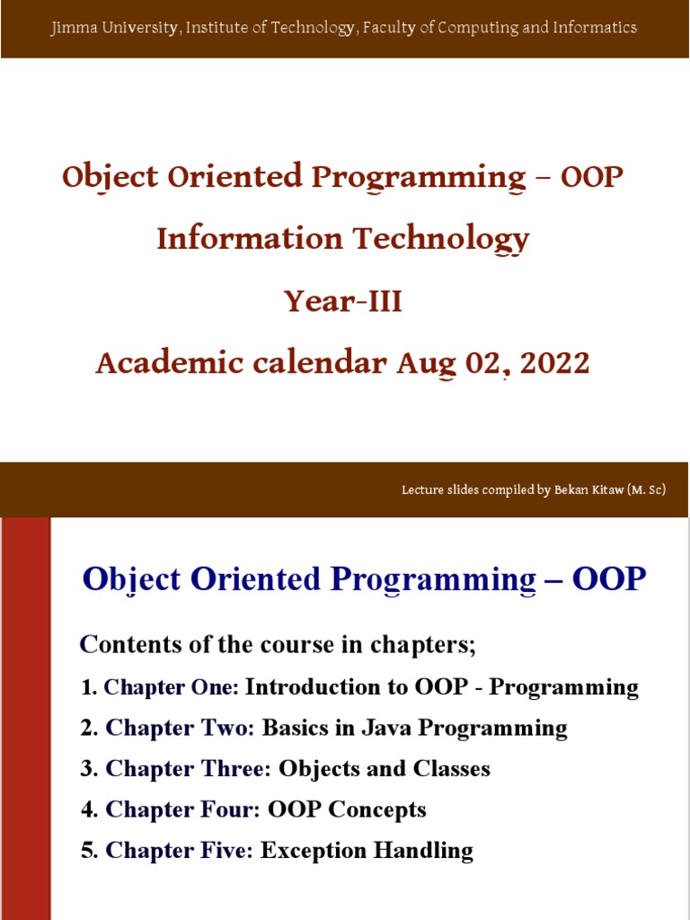 Chapter 1 Pdf Object Oriented Programming Class Computer Programming 4330