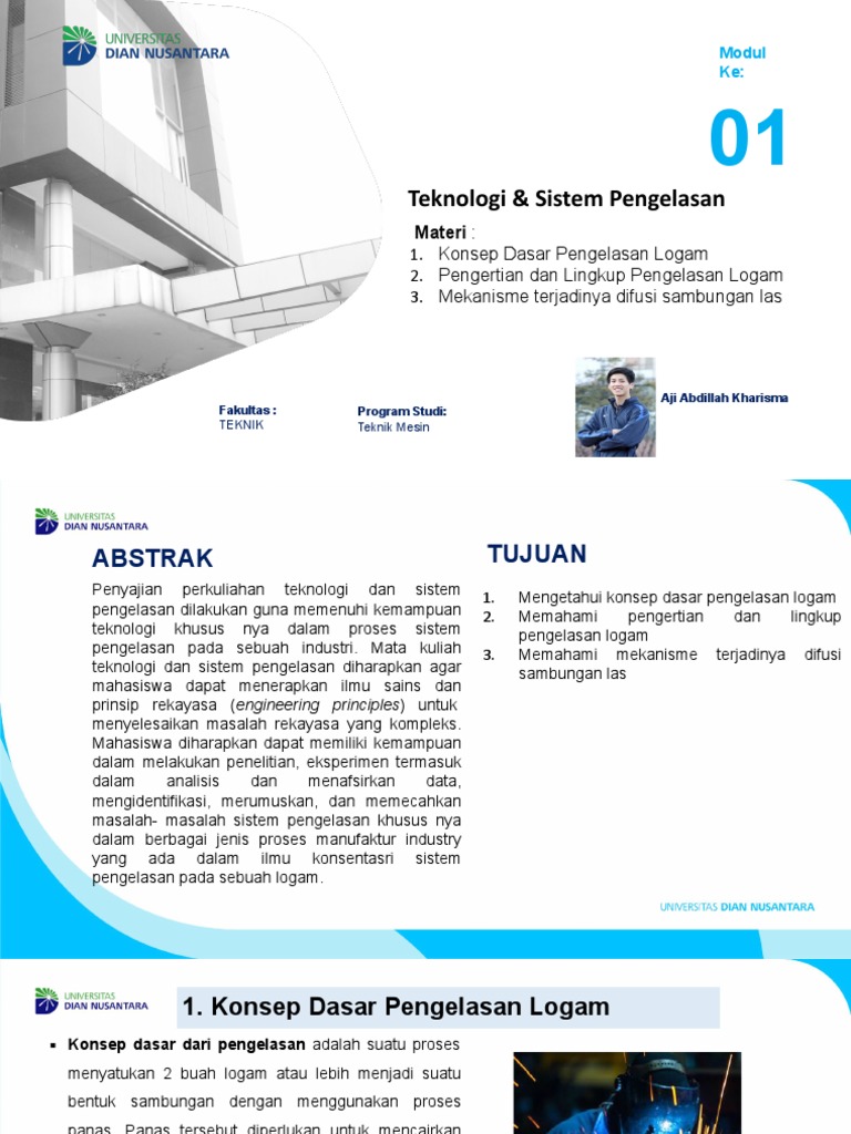 File PPT Pertemuan 1 (Teknologi & Sistem Pengelasan) | PDF