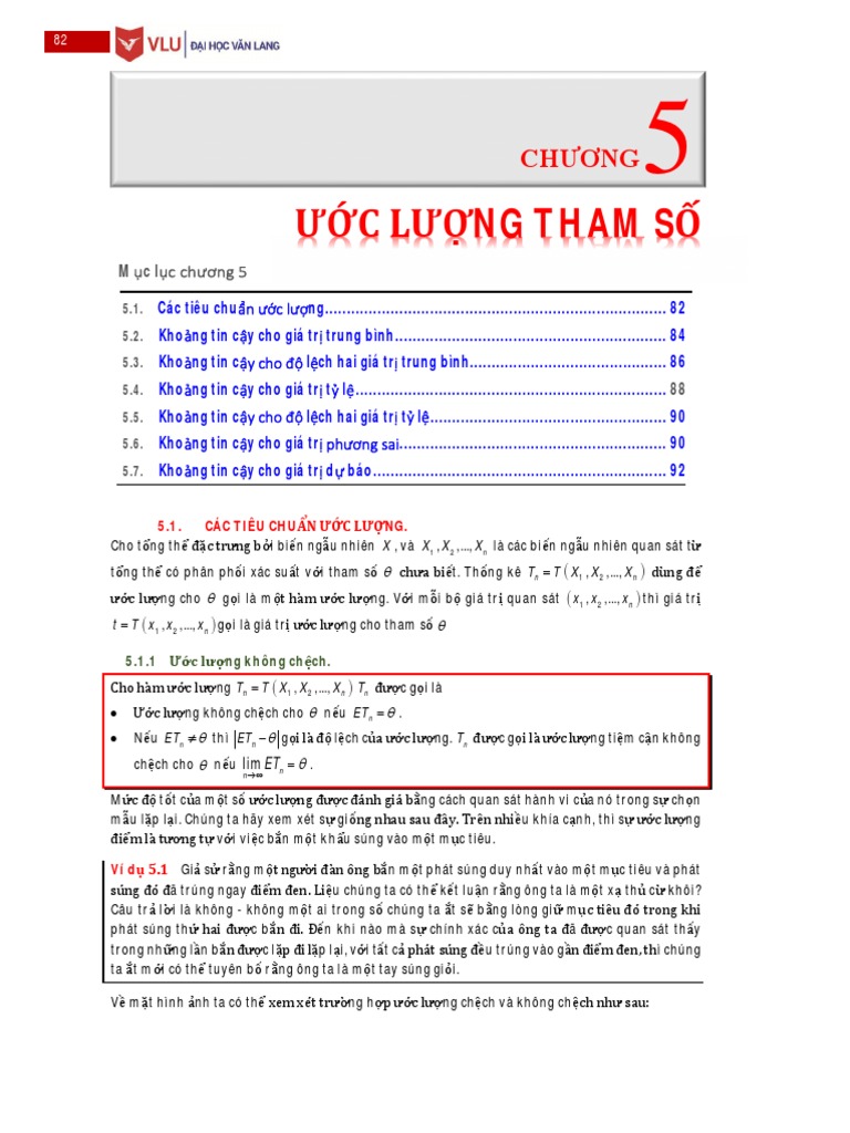Thkudktkd - C5 - Uoc Luong Khoang Tham So Thong Ke | PDF