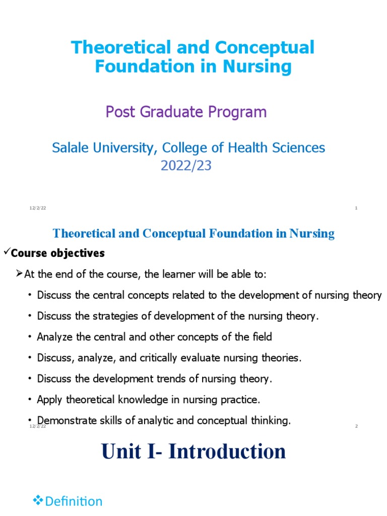 Theoretical and Conceptual Foundation in Nursing-Ppt 2022 | PDF | Theory | Science