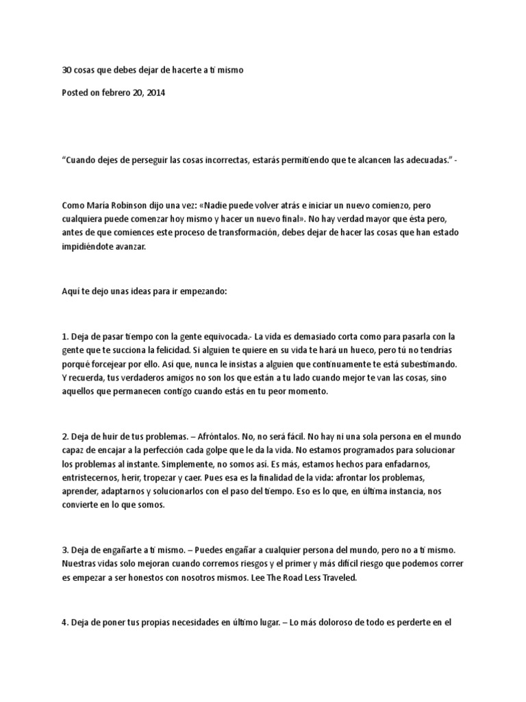 DANIEL CURBELO 30 COSAS | PDF | Felicidad | Sicología