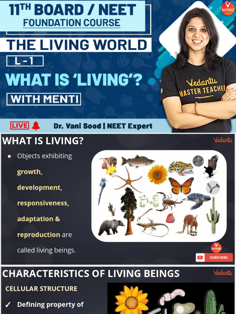 The Living World Class 11 Biology Chapter 1 | PDF | Reproduction ...