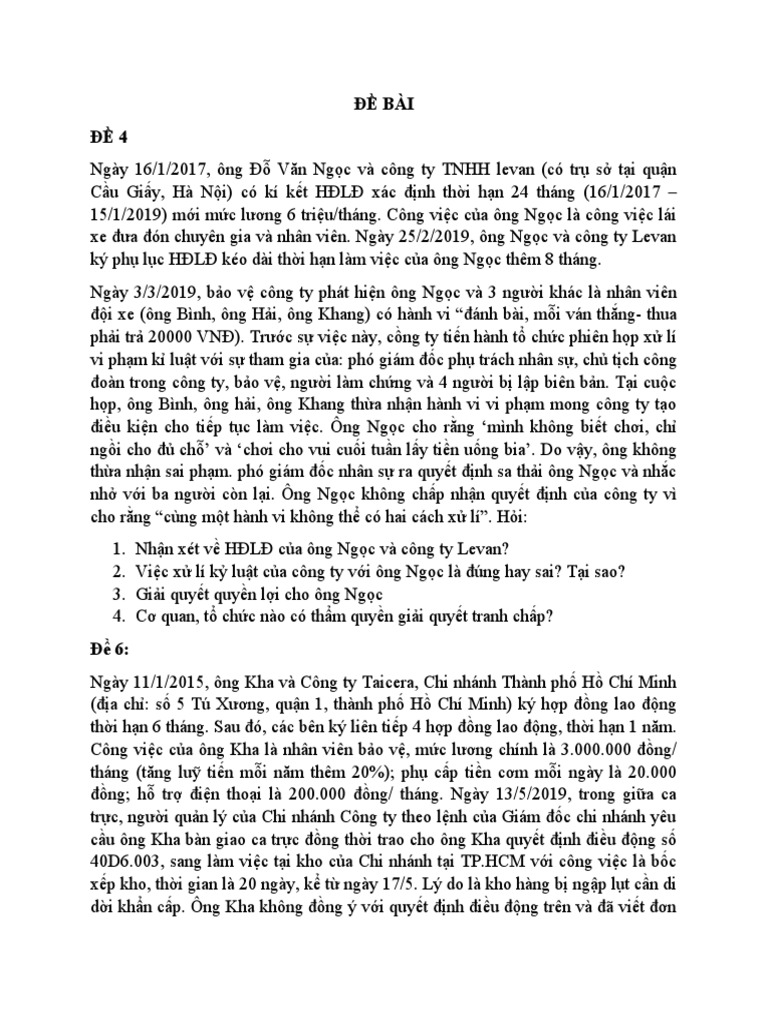 Lao Đ NG BTN 2020 | PDF