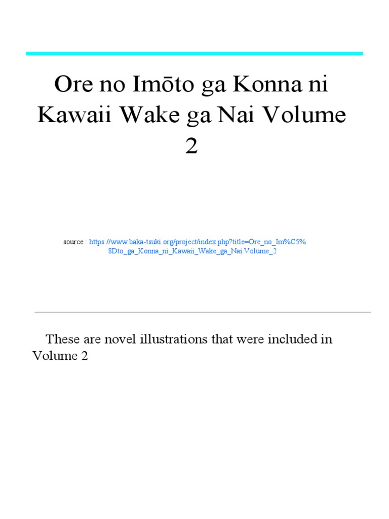Ore No Imouto Ga Konna Ni Kawaii Wake Ga Nai - Volume 02 (Baka-Tsuki) (Autogenerated) | PDF