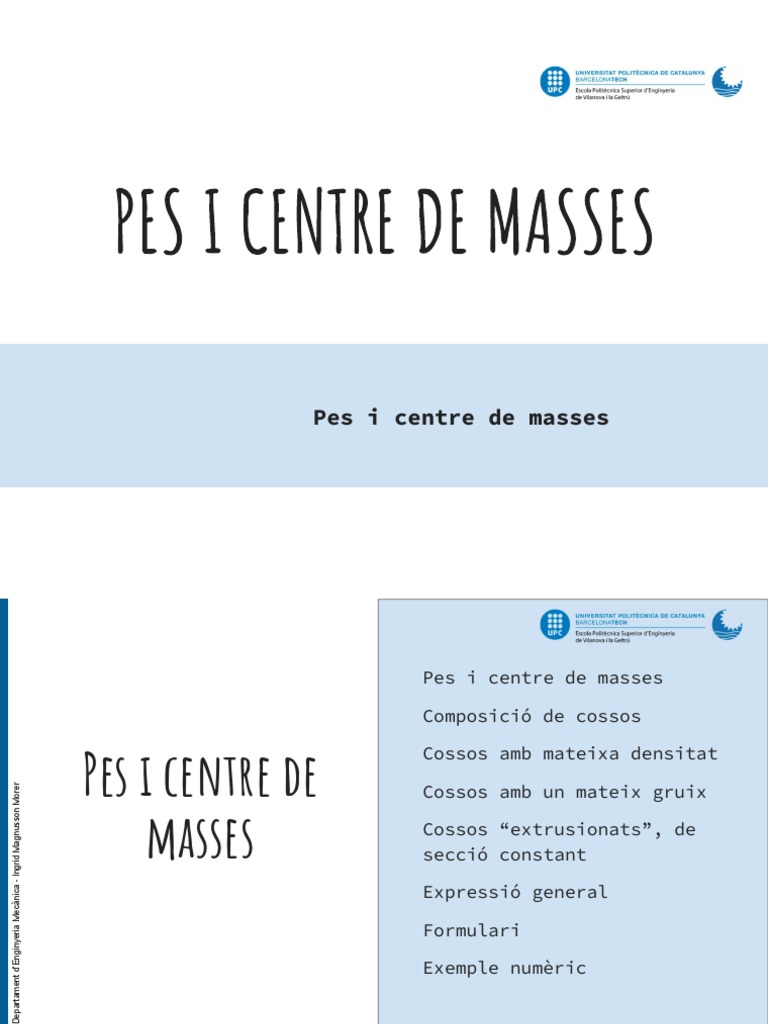 Pes I Centre de Masses | PDF