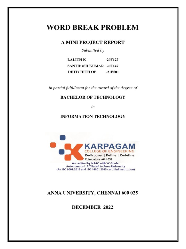 Daa Minipro Final2 Pdf Dynamic Programming Time Complexity