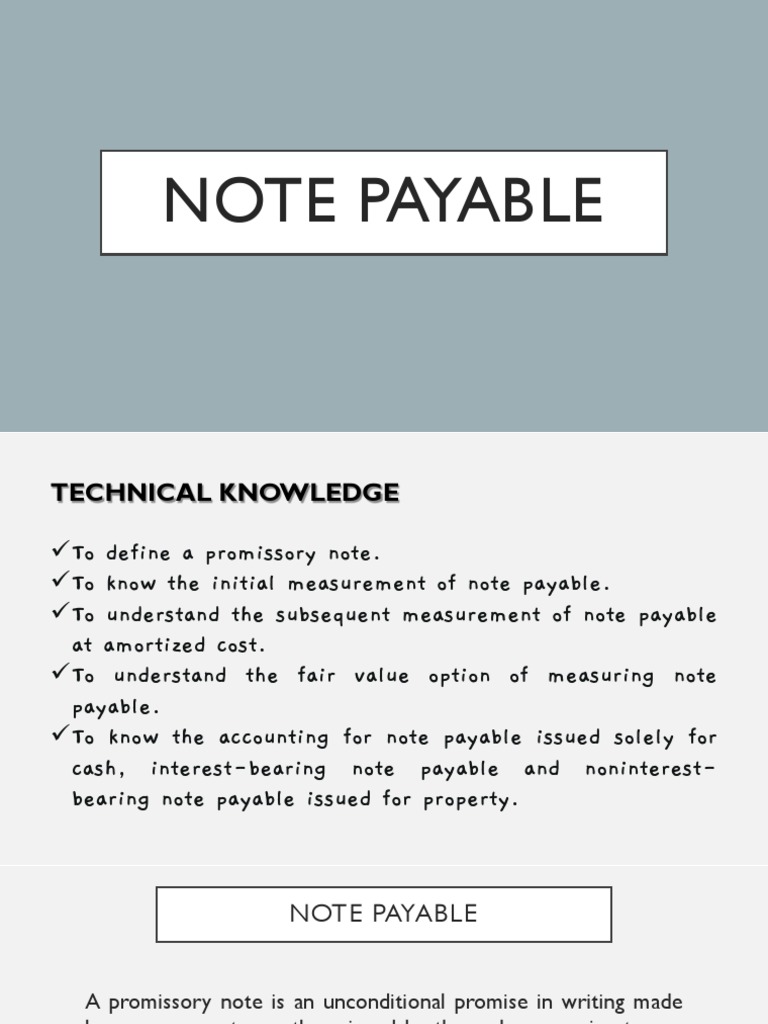 C8 Note Payable | PDF | Promissory Note | Present Value