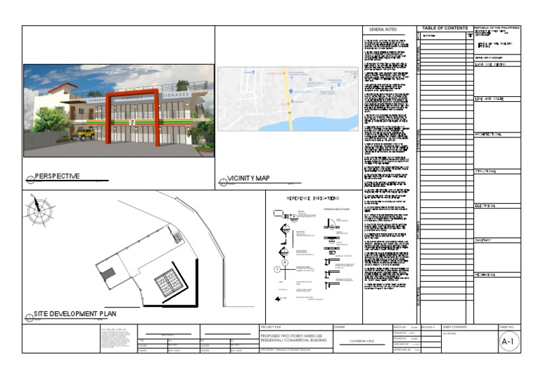 Perspective Vicinity Map: General Notes | PDF | Buildings And ...