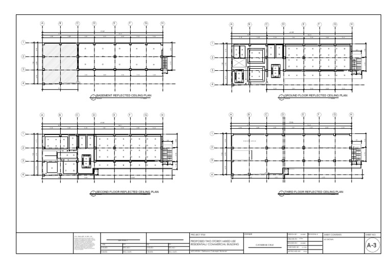 Basement Reflected Ceiling Plan Ground Floor Reflected Ceiling Plan ...