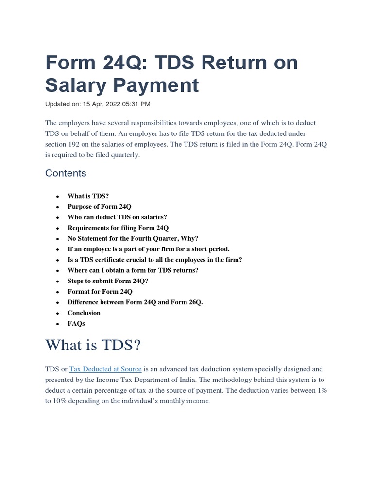Form 24Q PDF