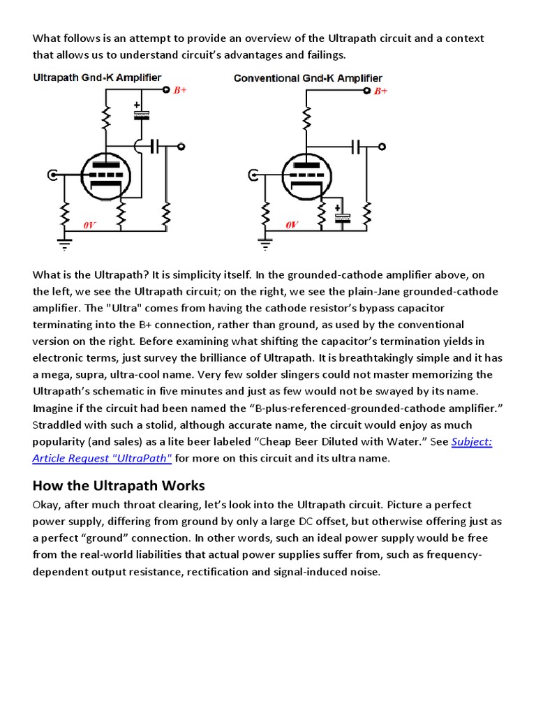 Ultrapath | PDF | Amplifier | Capacitor