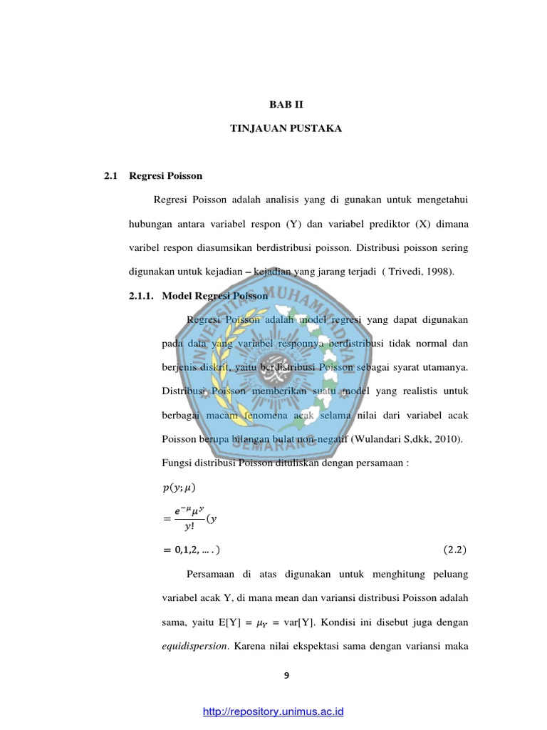 Regresi Poisson | PDF | Metode & Bahan Ajar