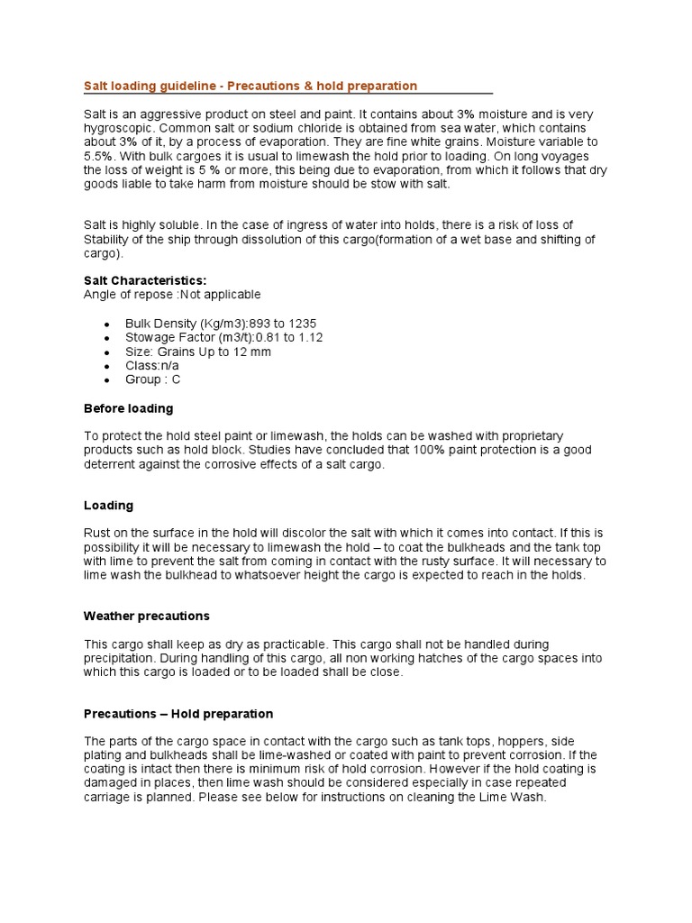 Salt Loading Guideline | PDF