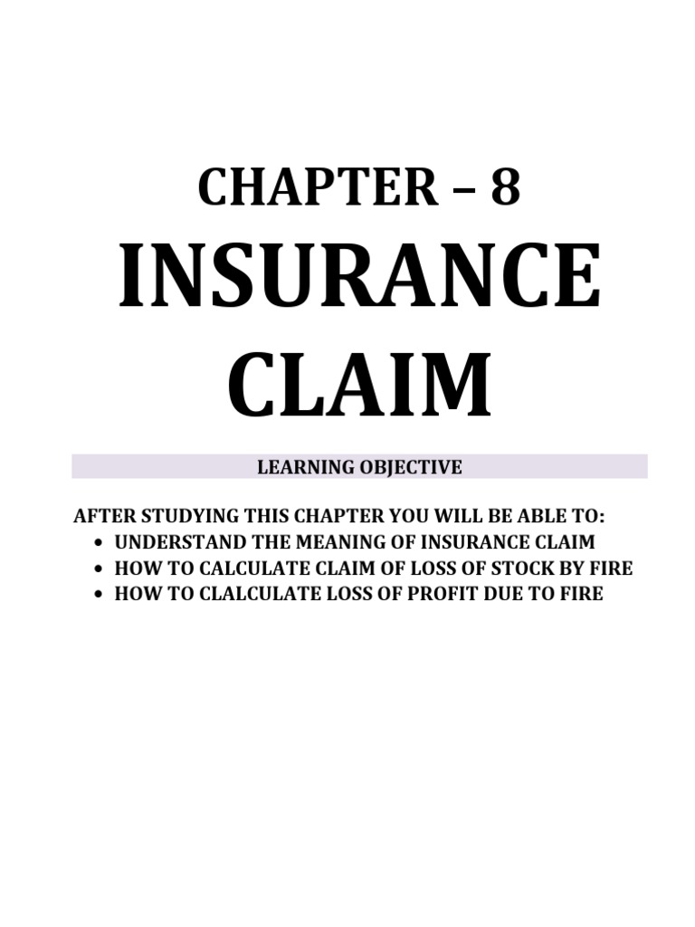Insurence Claim | PDF | Insurance | Stocks