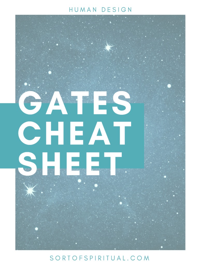 Gates Cheat Sheet | PDF | Psychology | Psychological Concepts