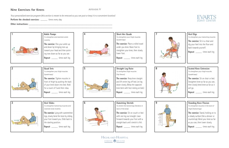 Knee Exercises | PDF | Knee | Foot