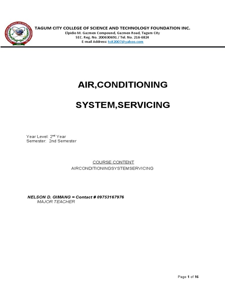 Module AIRCON | PDF | Air Conditioning | Continuum Mechanics