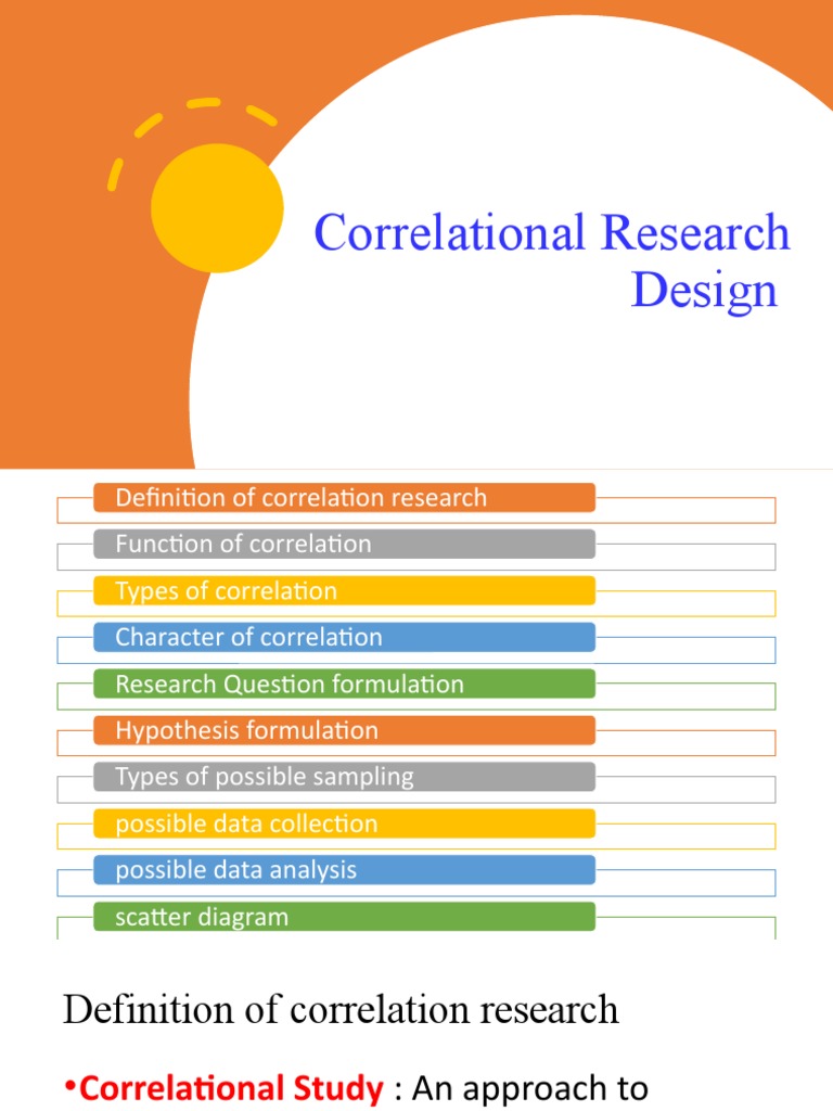 Correlation Research Design - PRESENTASI | PDF | Coefficient Of Determination | Regression Analysis