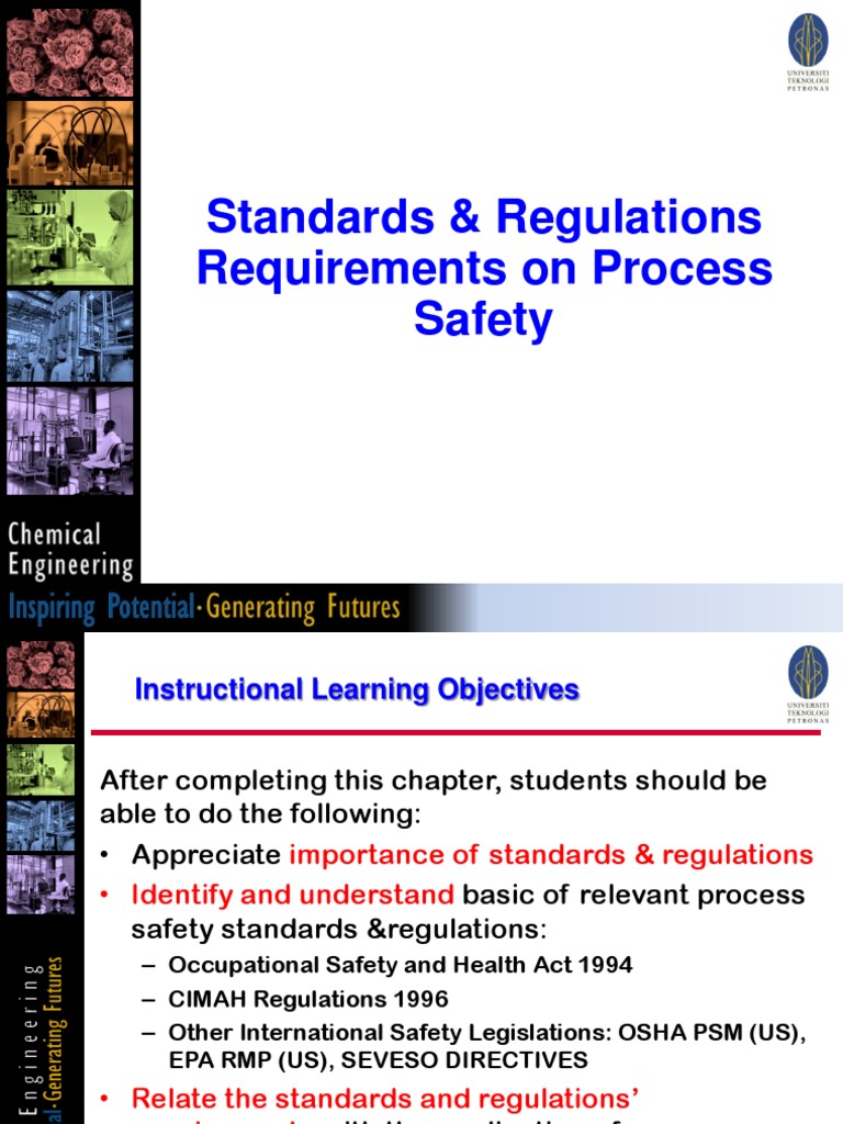 W1 Standards Regulations PS | PDF | Safety | Occupational Safety And Health