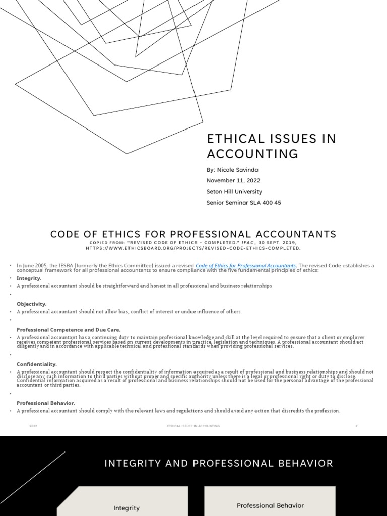 Ethical Challenges in Accounting | PDF | Integrity | Accounting