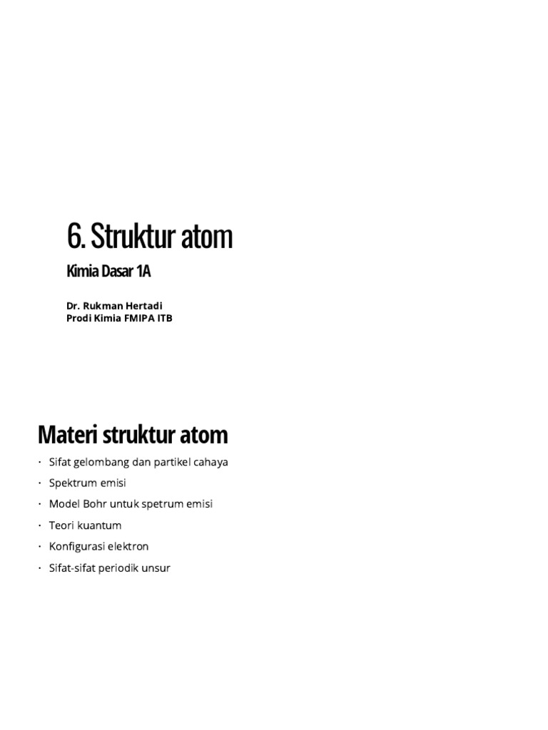 Struktur Atom | PDF