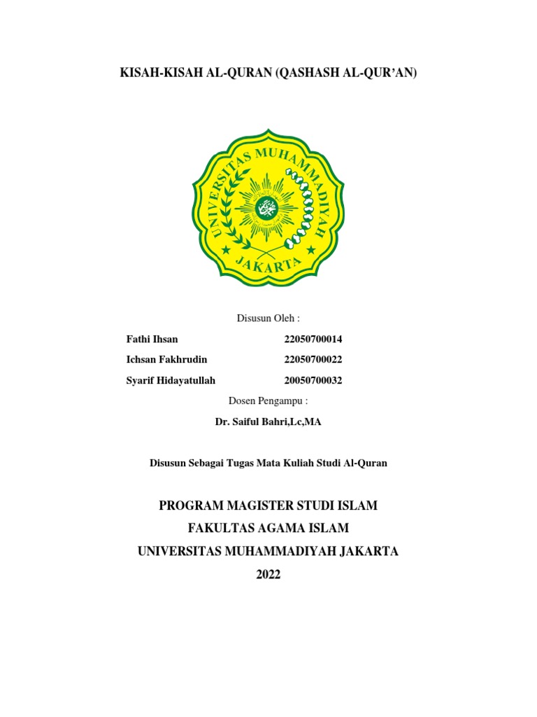 Kisah Dalam Al-Quran (Qashash Al-Quran) | PDF