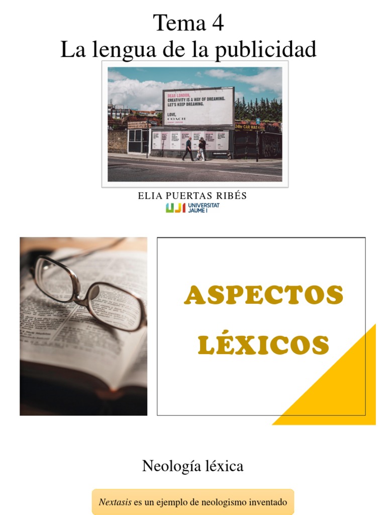 Tema 4 - Presentación PowerPoint (II) | PDF | Oración (Lingüística) | Verbo