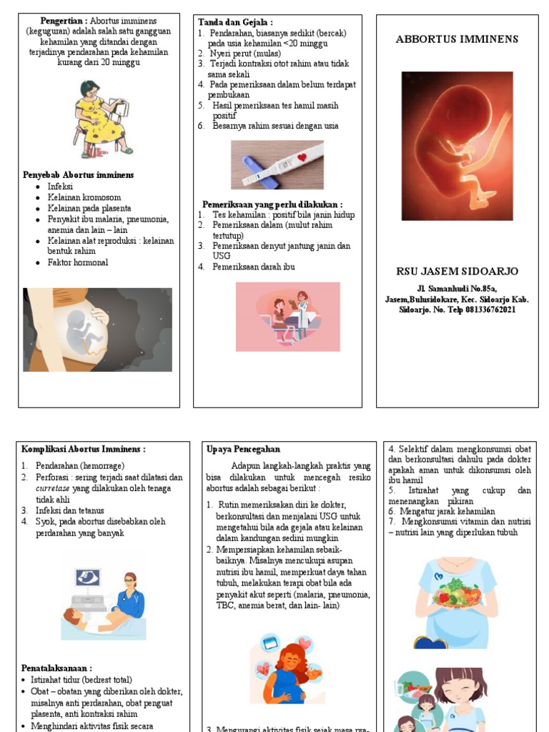 Leaflet Abortus Iminens | PDF